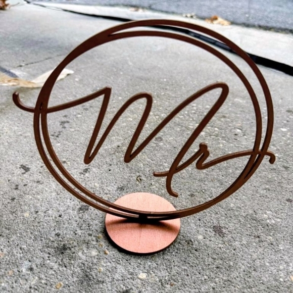 Other | Table Numbers 116 With Mr Mrs Copper Colored Signs | Poshmark